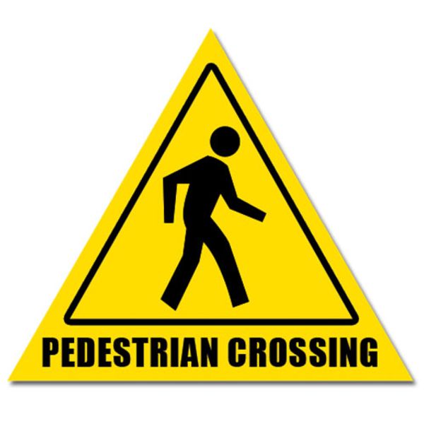 DuraStripe Floor Safety Sign, Pedestrian Crossing - Correct Products