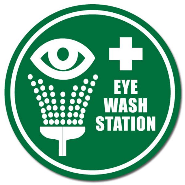 DuraStripe Floor Safety Sign, Eye Wash Station - Correct Products