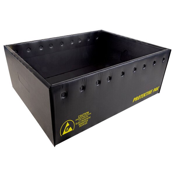 Protektive Pak 39123 Collapsible Plastek™ ESD Storage Container ...