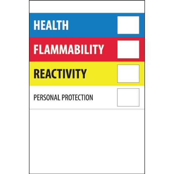 Health Flammability Reactivity Label, 2" x 3", 500/Roll - Correct Products