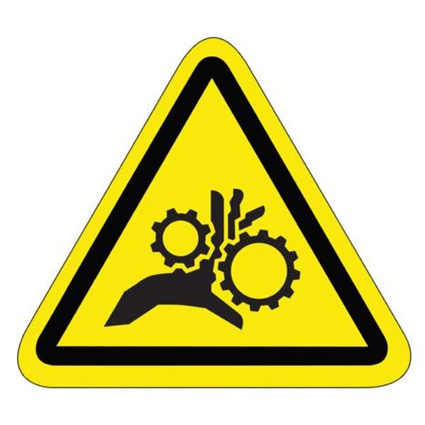 2.25" Triangle - Entanglement Hazard Durable Safety Label, 25/Roll