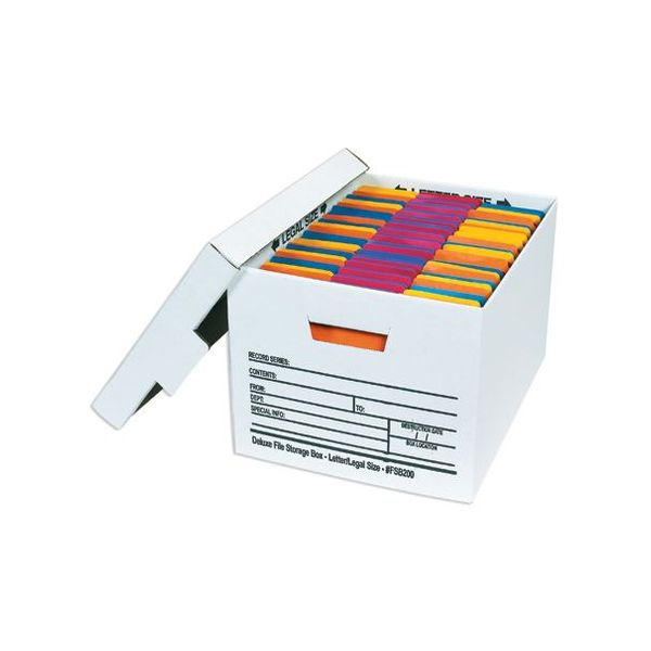 Deluxe File Storage Boxes, 15" x 12" x 10" - Correct Products