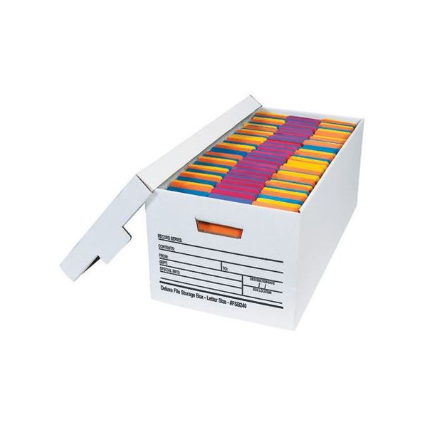 Deluxe File Storage Boxes, 24" x 12" x 10" - Correct Products