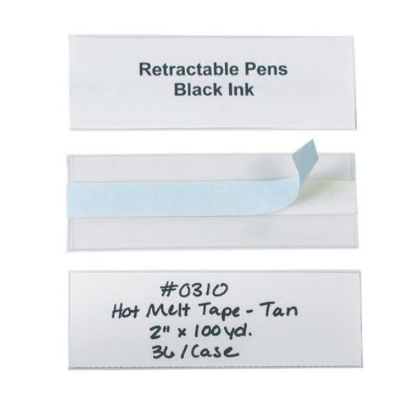 Hol-Dex® Side Loading Self-Adhesive Plastic Label Holders, 2 X 6", 12/CS