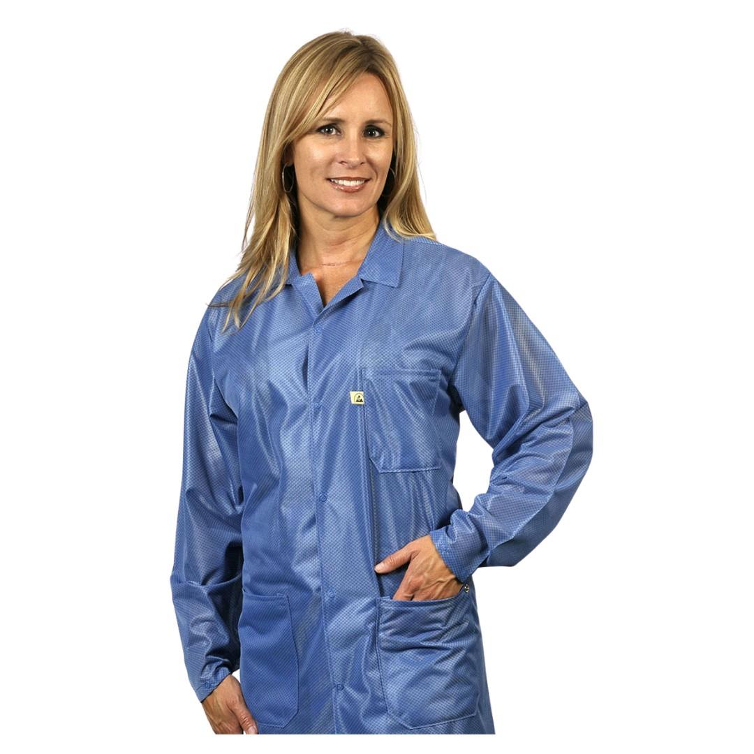 Tech Wear LOJ-23 | Blue ESD Jacket | Anti-Static Smock | Correct Products