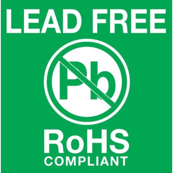 Lead Free RoHS Compliant Label, 2" x 2", 500/Roll