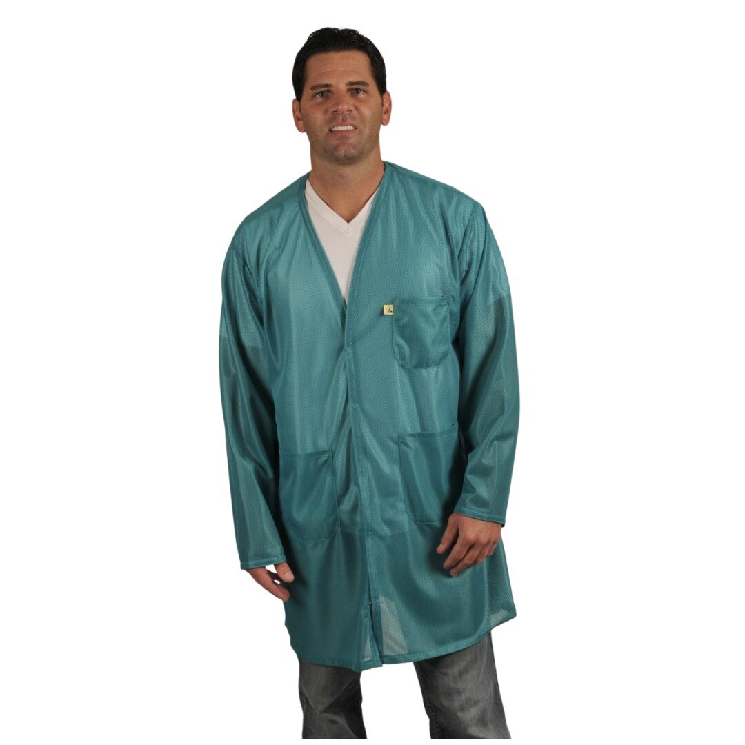 Tech Wear VOC-83 OFX Fabric Lightweight ESD V-Neck Lab Coat - Correct ...
